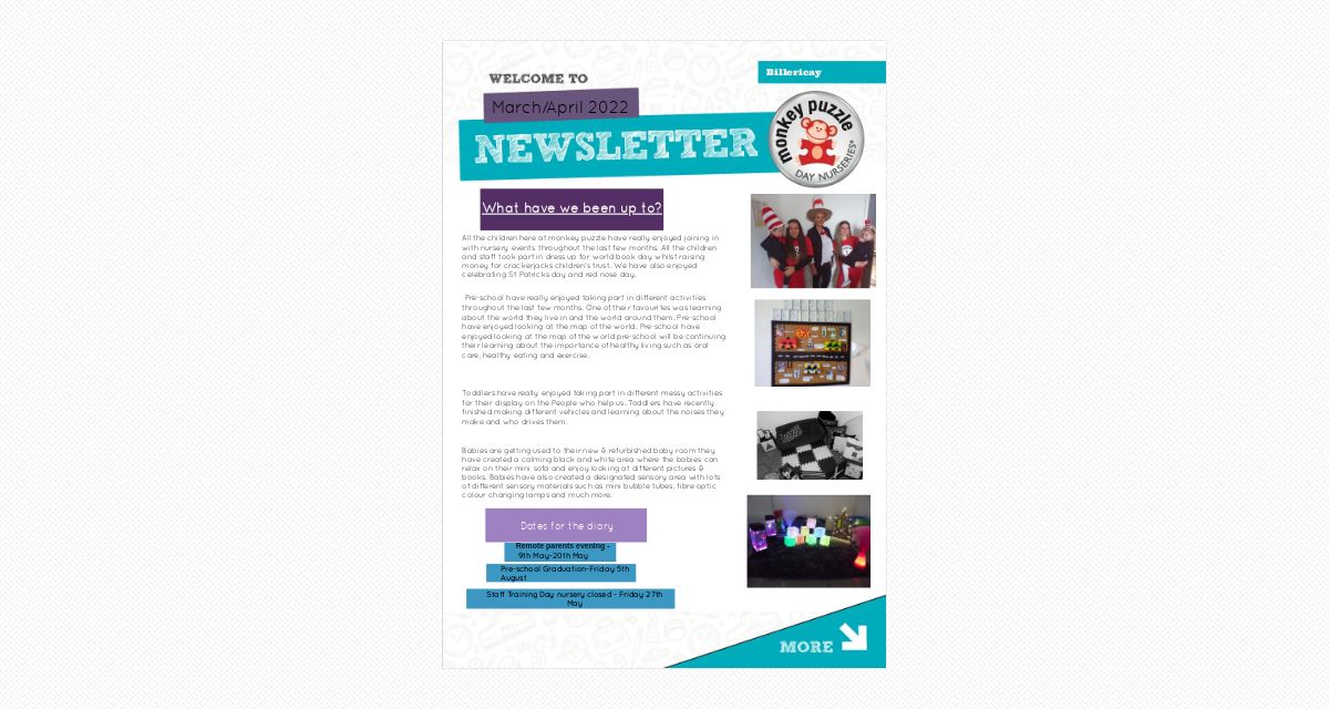 Monkey Puzzle newsletter template